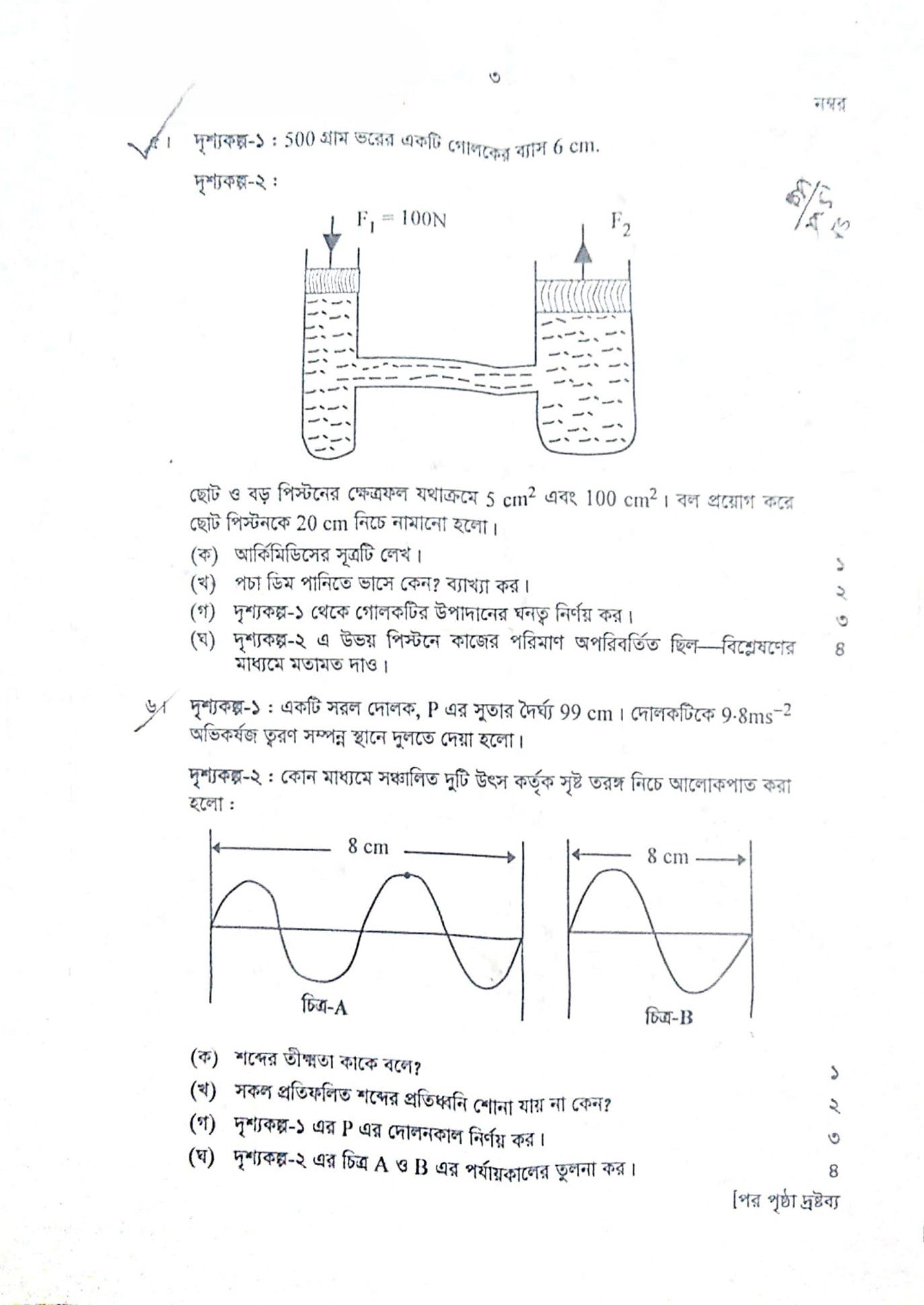 SSC Physics Question 2023 All Board CQ