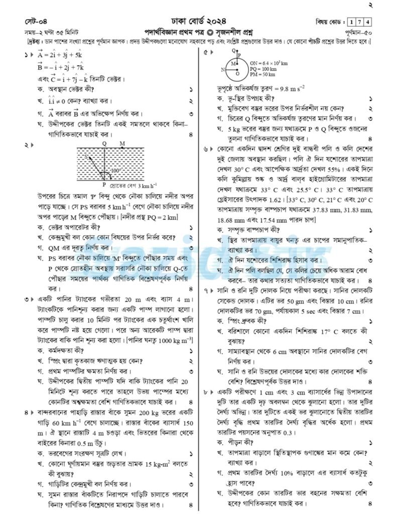 Essential HSC 2024 Physics 1st Paper Question